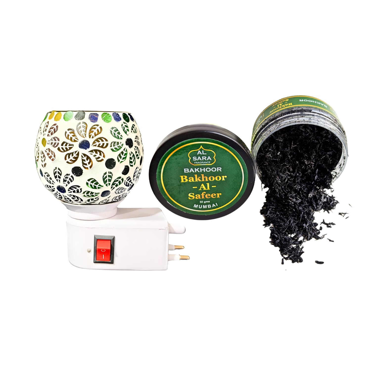 AL SARA FRAGRANCE Bakhoor & Kapoor Dani, Electrical Camphor Glass ...