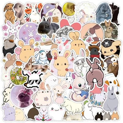 Amazon.com: CNhoqc 1000pcs Vintage Victorian Bunny Peeps Sticker Roll ...