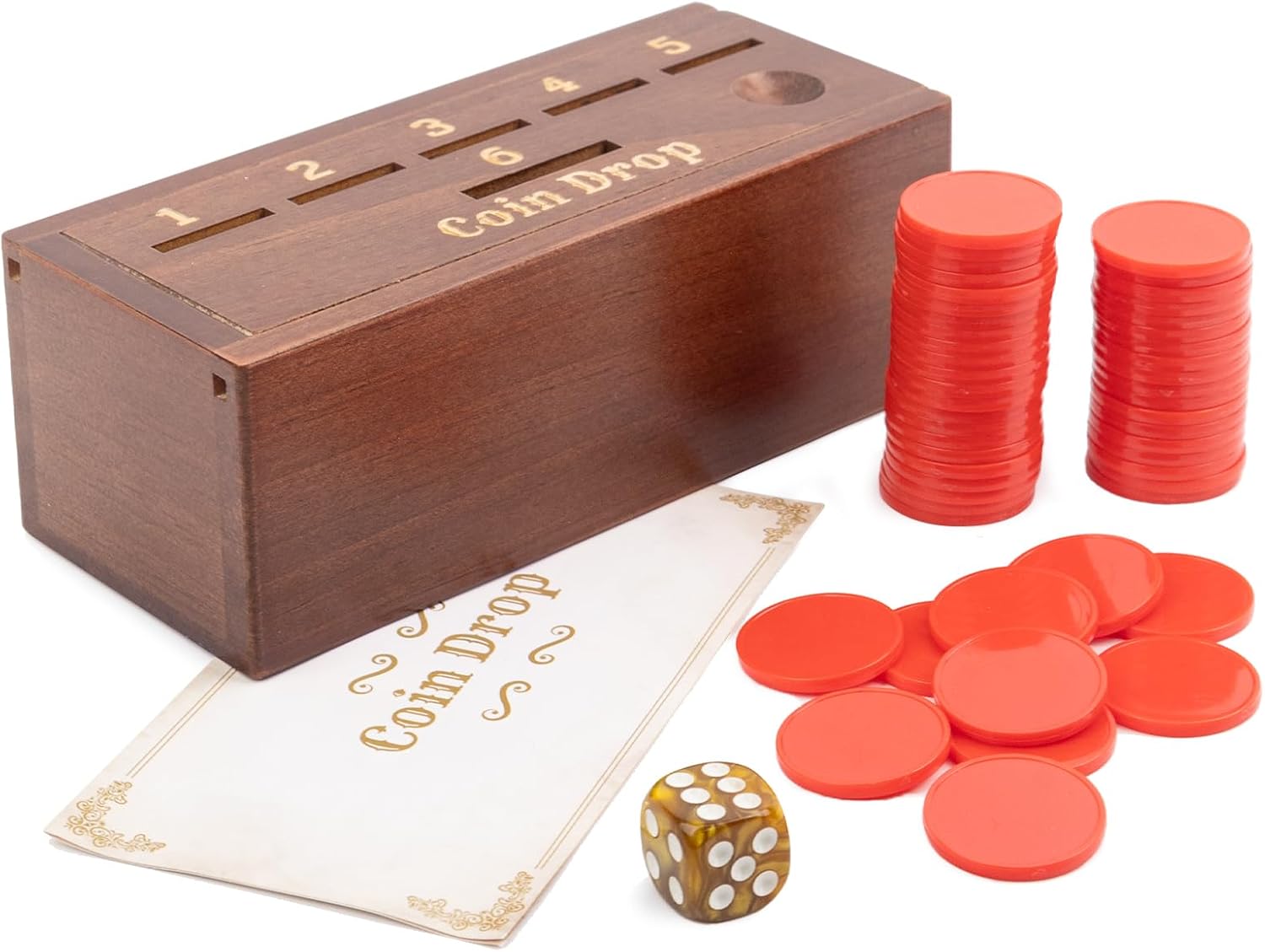 Amazon.com: Extguds Wooden Coin Drop Game,Penny Game with 50 Coins,Game ...