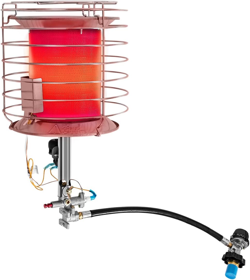 S AFSTAR 35,000-42,000 BTU Tank Top Propane Heater, Portable Propane Heater w/Tip-over Switch ...
