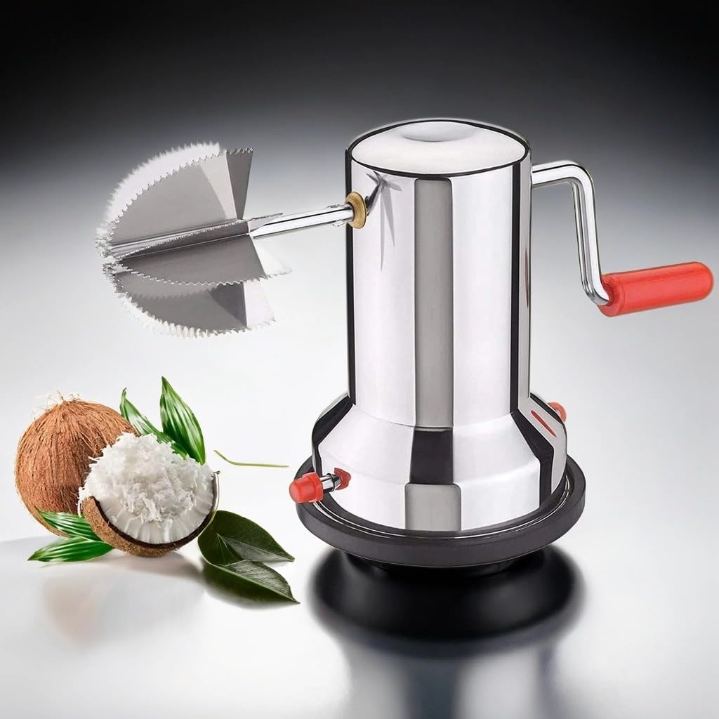 Stainless Steel Vacuum Base Coconut Scraper with Stainless Steel blade ...