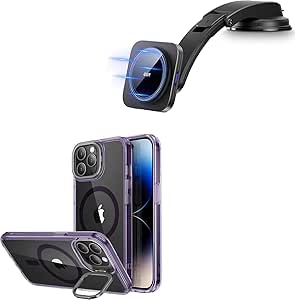 Amazon.com: ESR Classic Kickstand Case for iPhone 14 Pro Max HaloLock Dashboard Magnetic ...