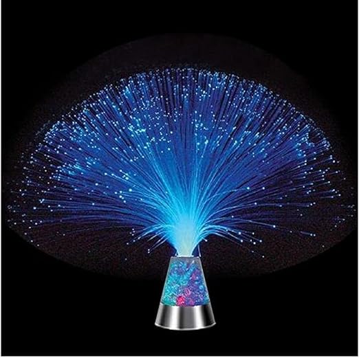 Fiber Optic Light Color Changing Sensory Night Lamp with Cone Base (No ...