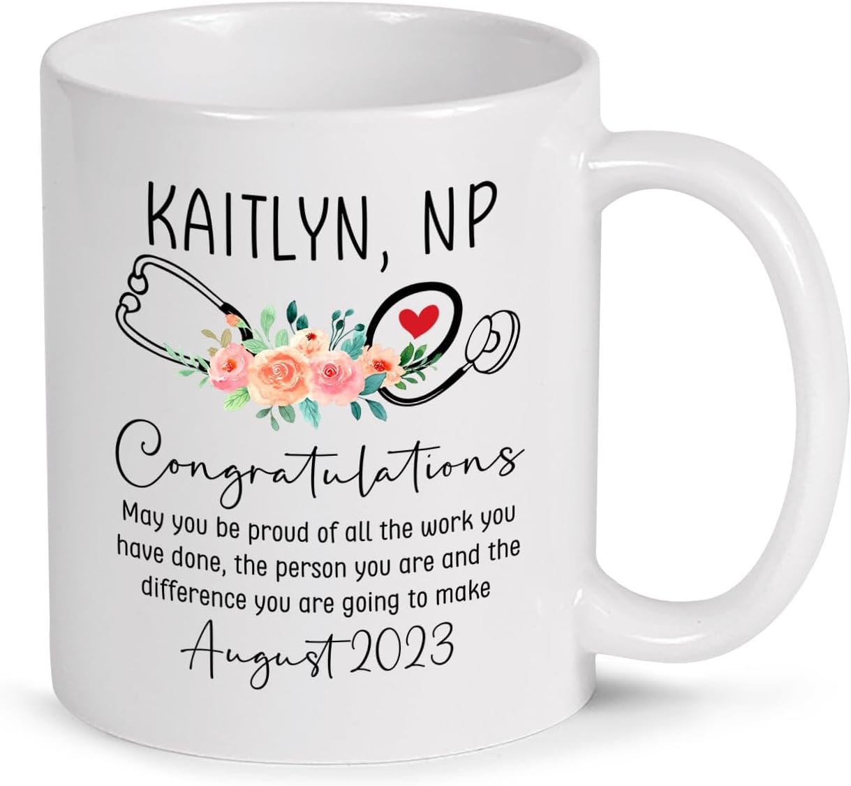 Amazon.com: NP Congratulations Mug, Personalized Nurse Practitioner ...