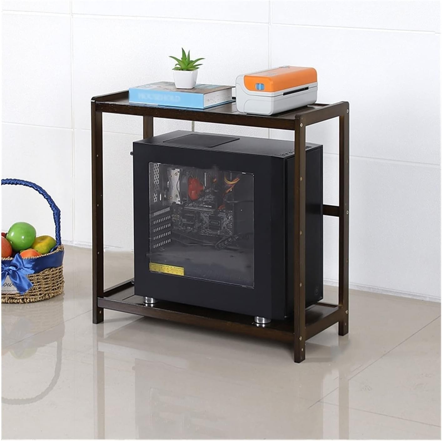 Amazon.com: luckxuan CPU Stand PC Tower Stand, Bamboo CPU Stand with ...