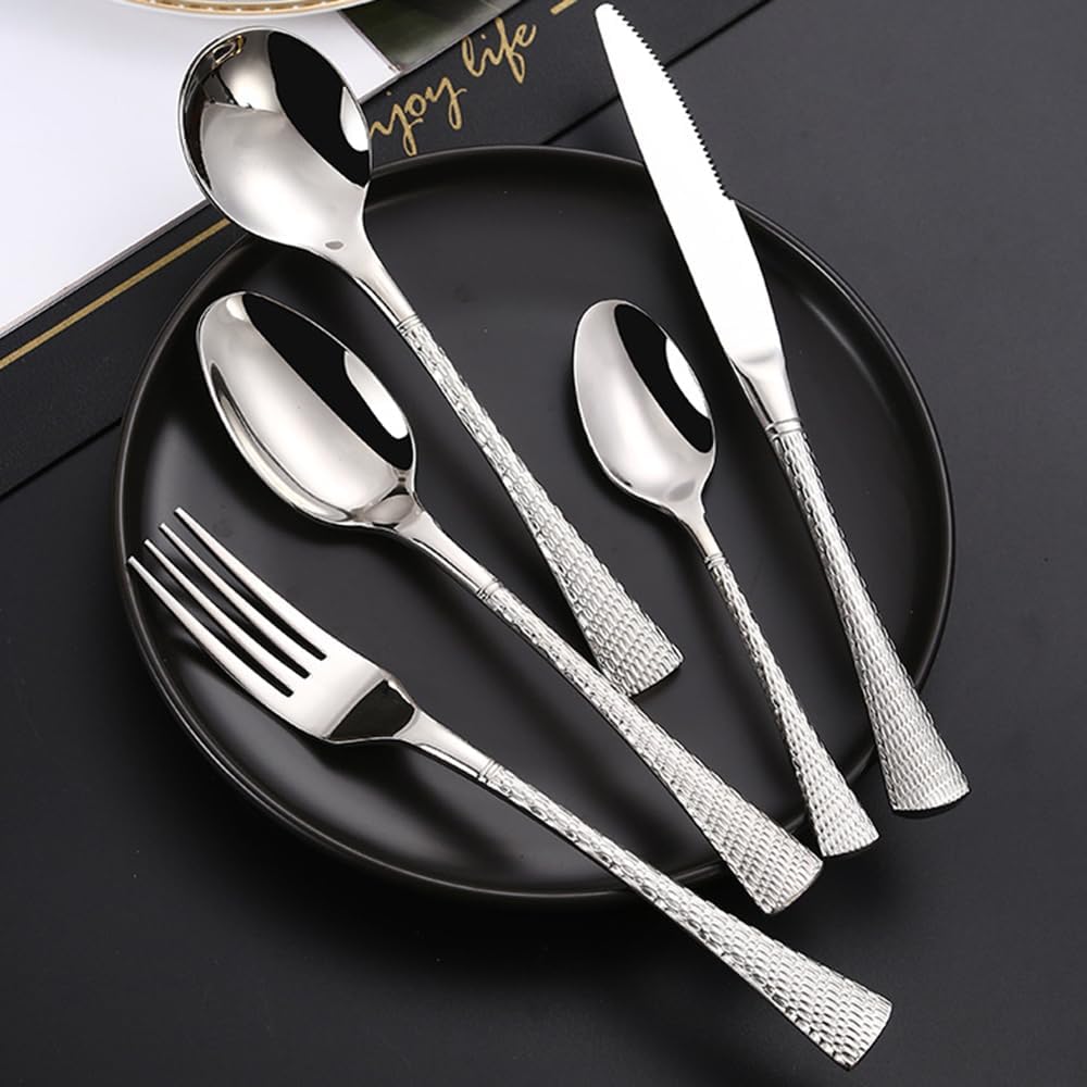 Amazon.com | Aimilan 80 Pcs Modern Silverware Set Service for 16,18/10 ...