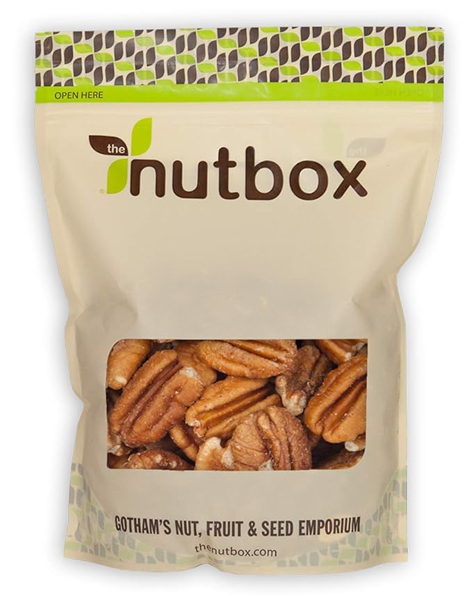 Amazon.com: Nutbox Dry Roasted Pecan Halves Salted 2 Pounds Oven Baked ...