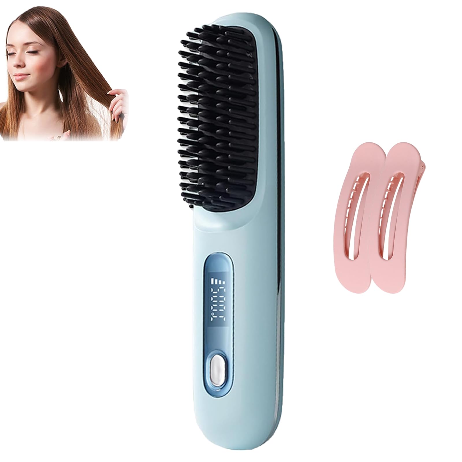Numoya Portable Straightener Brush - GoBrush Pro, Numoya Go Brush Pro ...