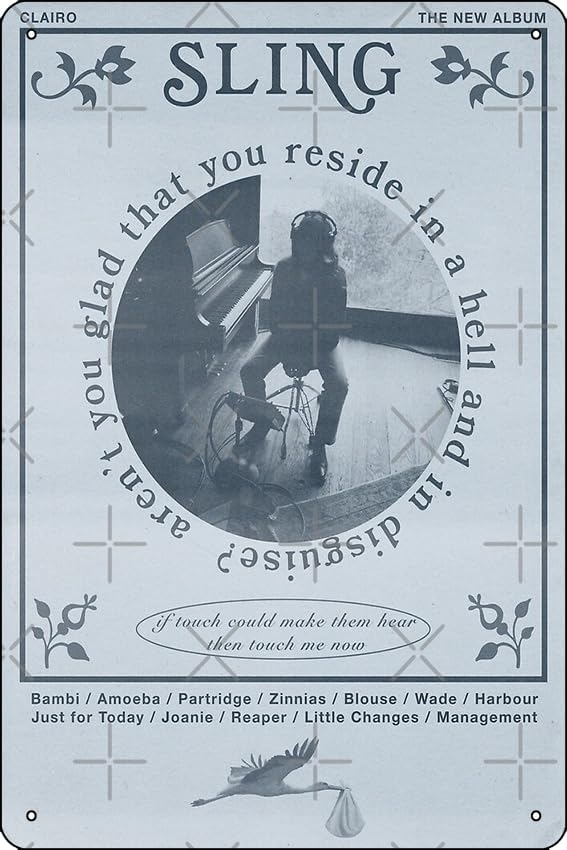 Amazon.com : Clairo Sling Poster Metal Tin Sign 12 X 8 Inch Funny Man ...