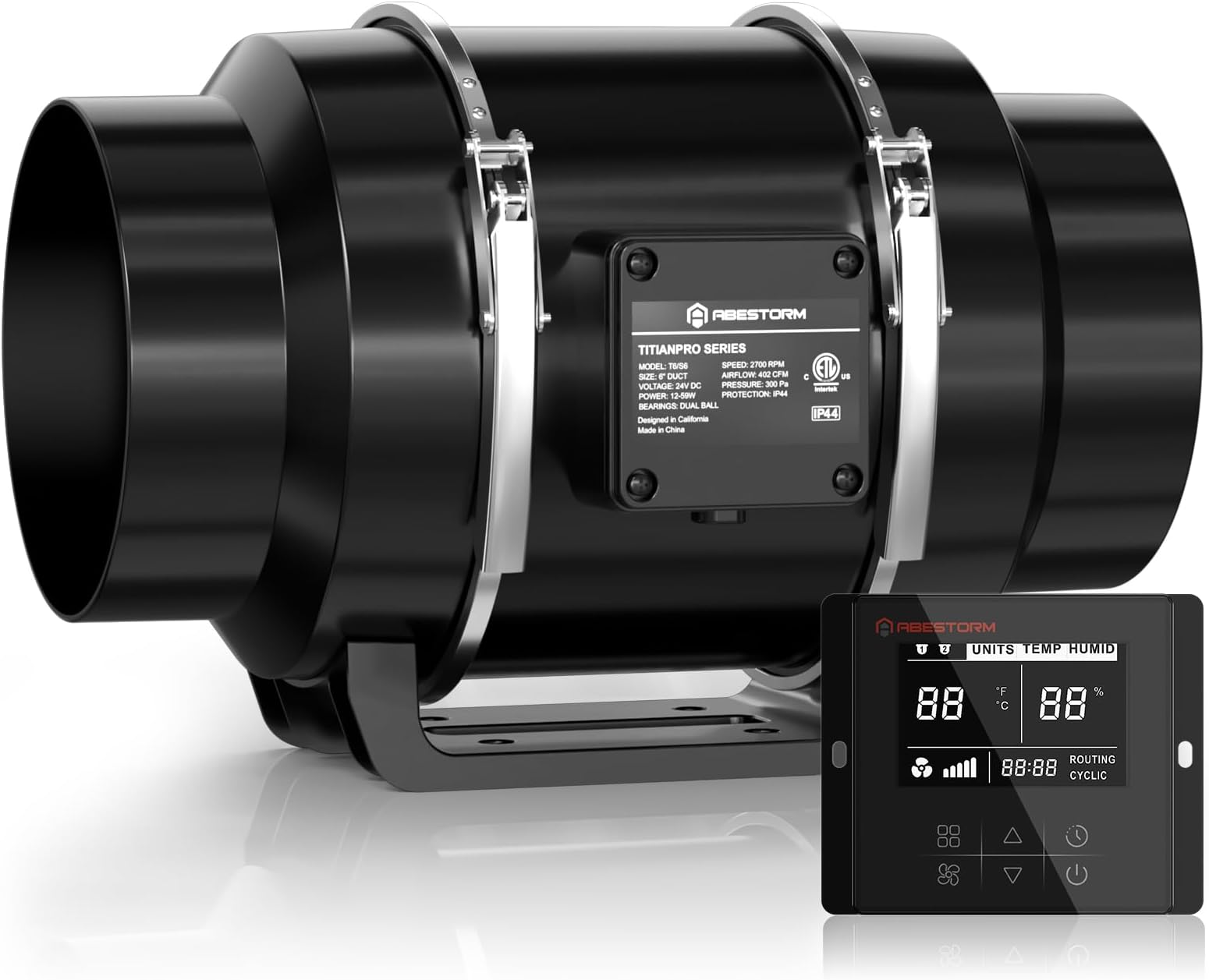 Amazon.com: AC Infinity CLOUDLINE PRO S6, Quiet 6” Inline Duct Fan with ...