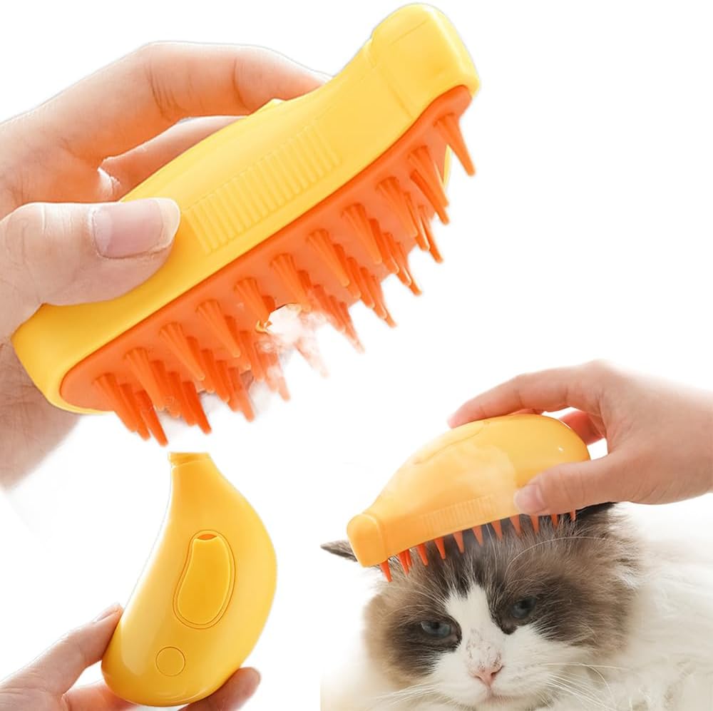 Amazon.com: Steamy Cat 3 in 1 Electric Spray Grooming Comb for Cats ...