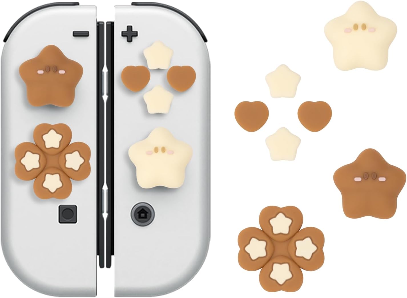 Amazon.com: WISHAVEN ABXY Buttons Sticker Joystick Cover Caps, Cross D ...