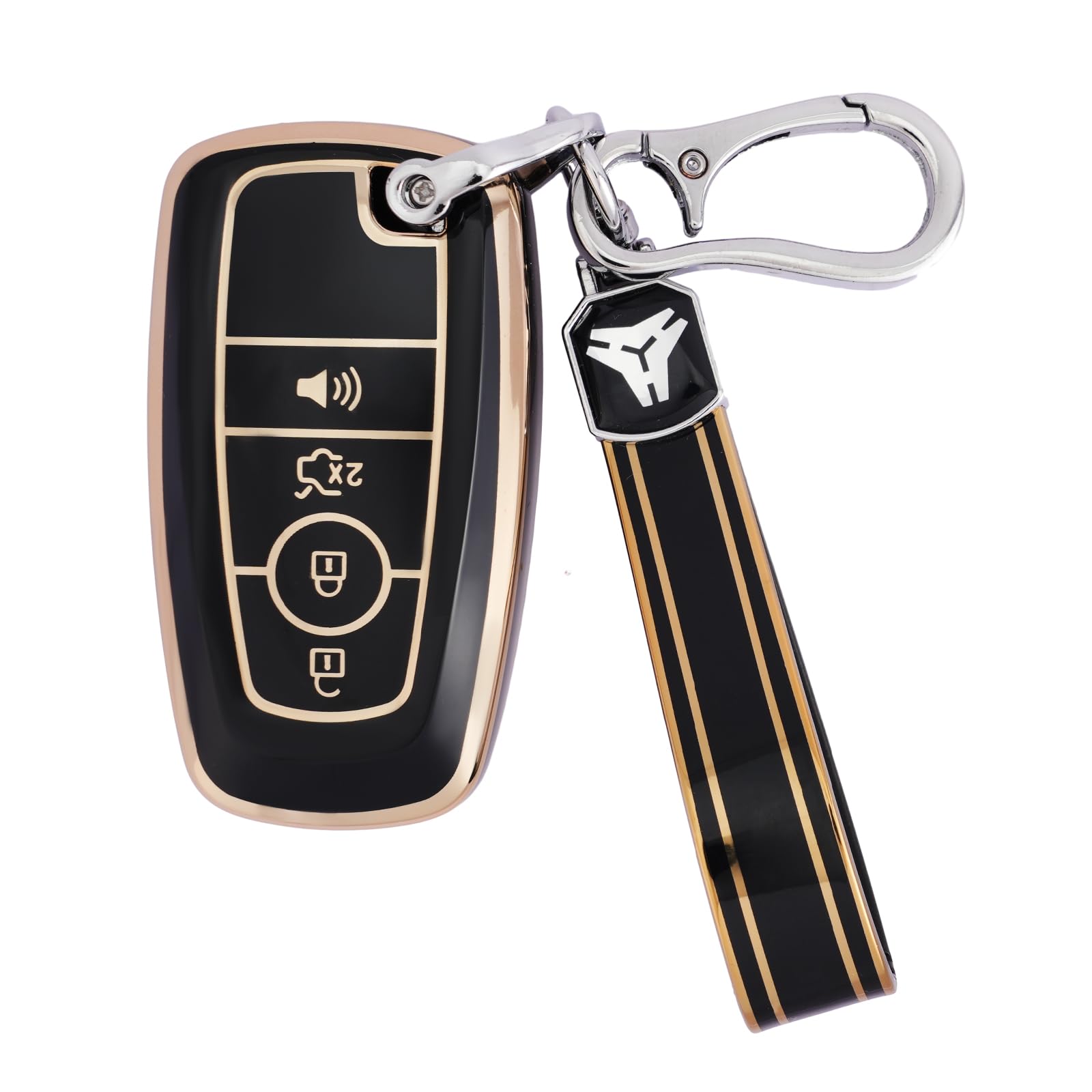 Amazon.com: CHATYYD Key fob Cover for ford with Keychain,Car Key Cover ...