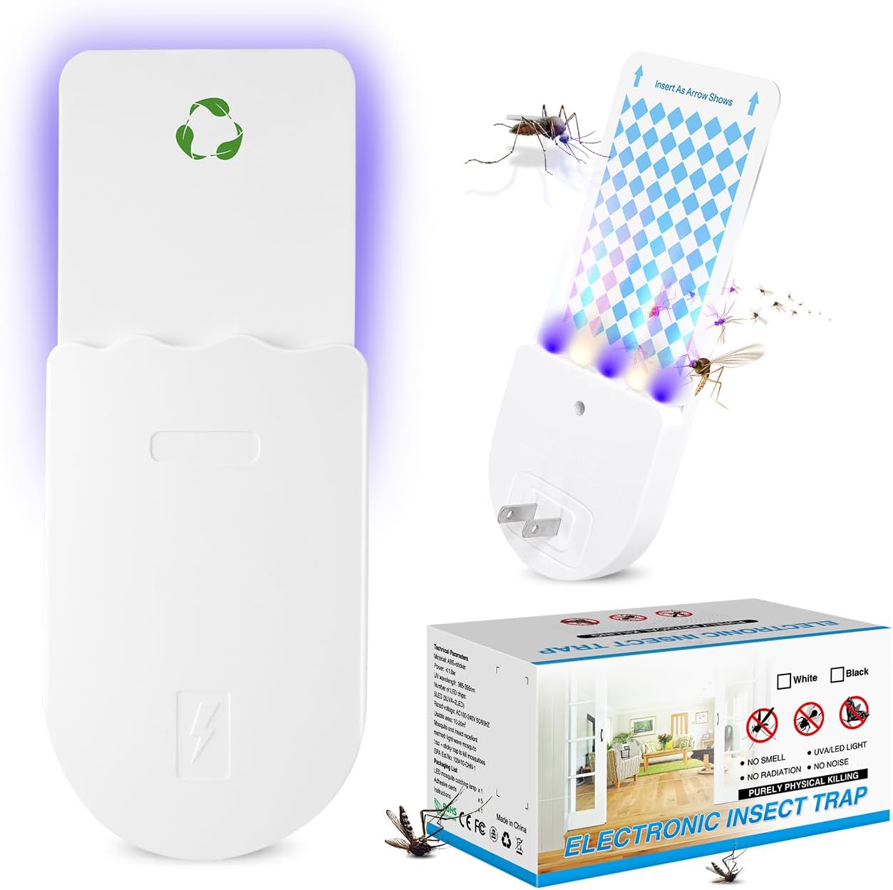 Amazon.com : FLODTEAK Indoor Plug-in Fly Trap for Home - Electric ...