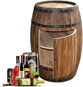 Wooden Wine Rack Barrel Wine Cellar Whisky Barrel Drinks Cabinet - Wine ...