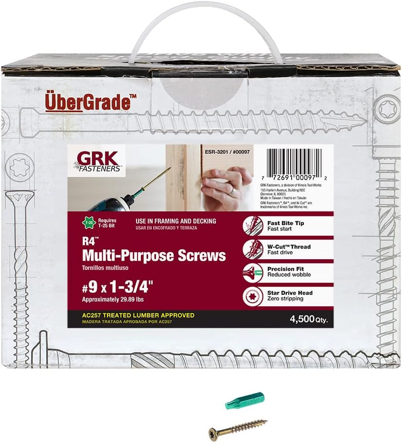 Amazon.com: GRK 02143#10 x 4-3/4" R4™ Multi-Purpose Screws 50 Count ...