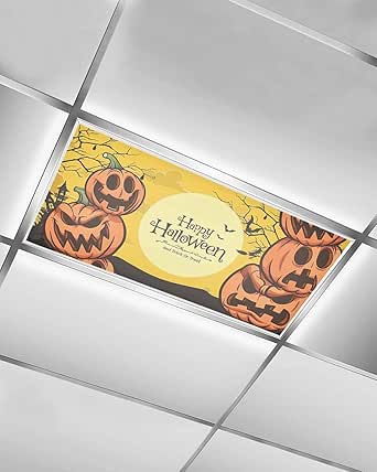Halloween Magnetic Fluorescent Light Covers for Ceiling Lights 2 x 4 ...