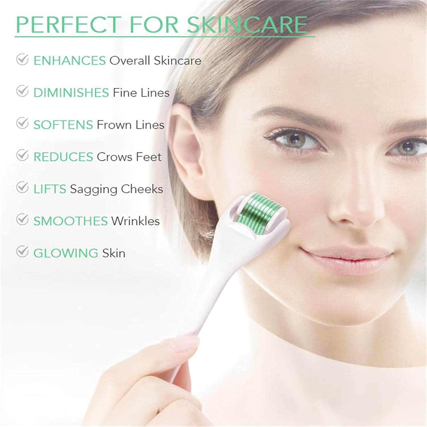 Derma Roller Kit 0.2mm needle 540 Micro Needle Roller Skin Care for ...