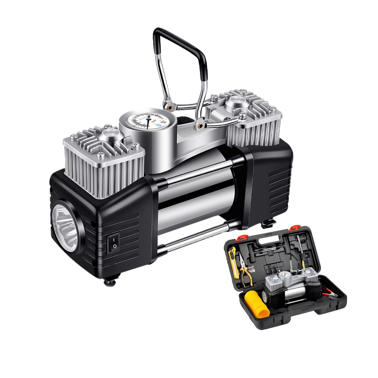 Buy YSMJ 12V DC Portable Air Compressor 150 PSI Auto Repair Kit with ...