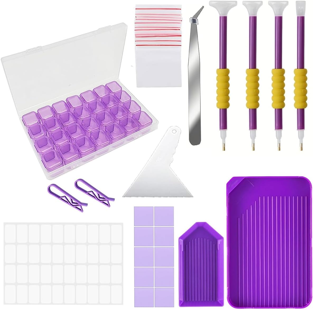 HASTHIP® 46Pcs 5D DIY Diamond Painting Tools and Accessories Kits with ...