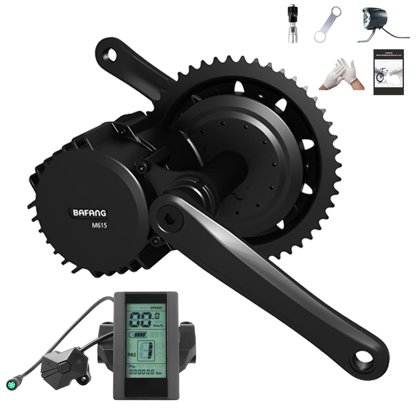 Buy BAFANG 48V 750W Mid Drive Kit, 8Fun BBS02 Electric Bike Mid Motor ...