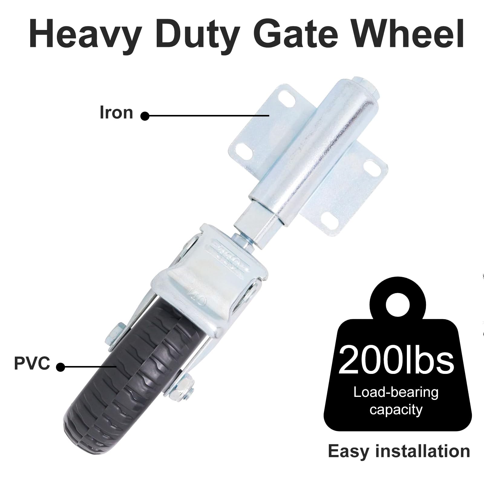 Snapklik.com : BENLIUDH Spring Loaded Heavy Duty Gate Support Wheel For ...