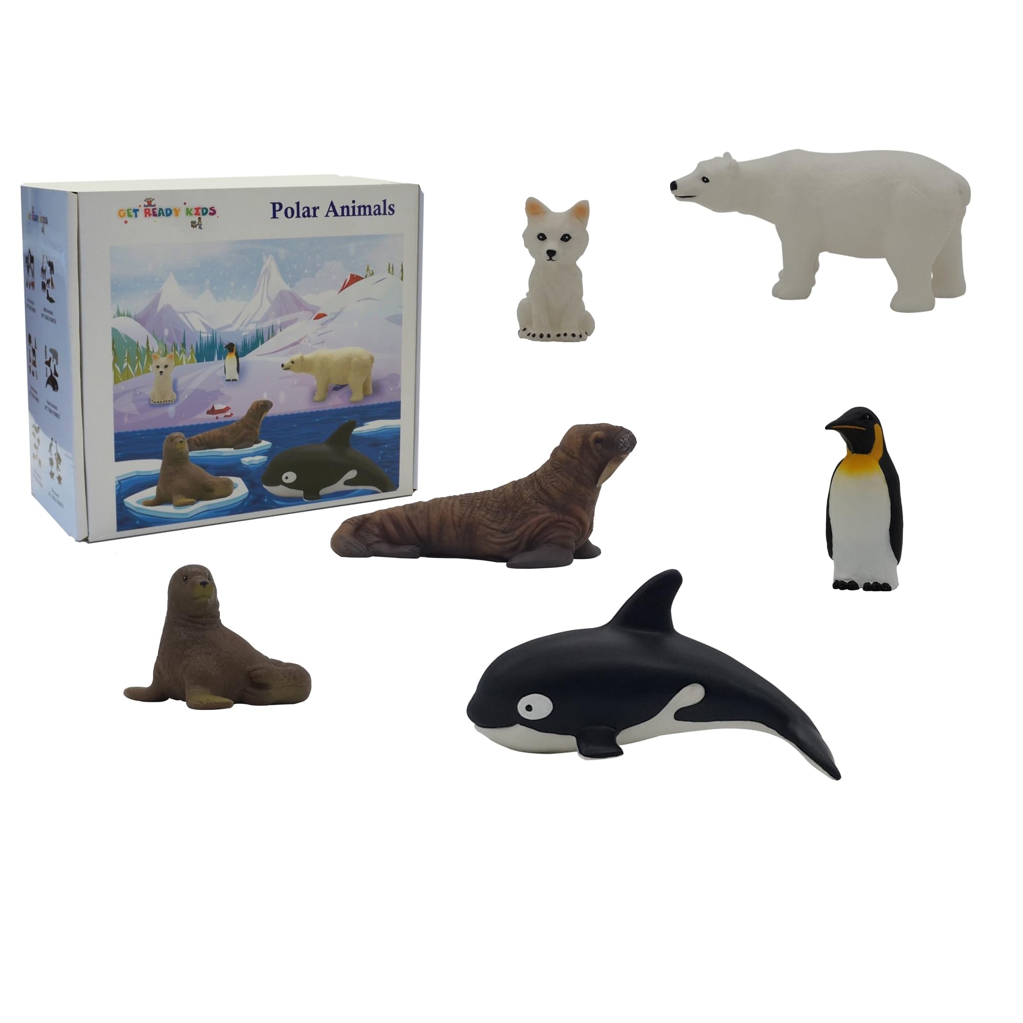 Amazon.com: Get Ready Kids Polar Animal Playset, 6 Pieces : Toys & Games