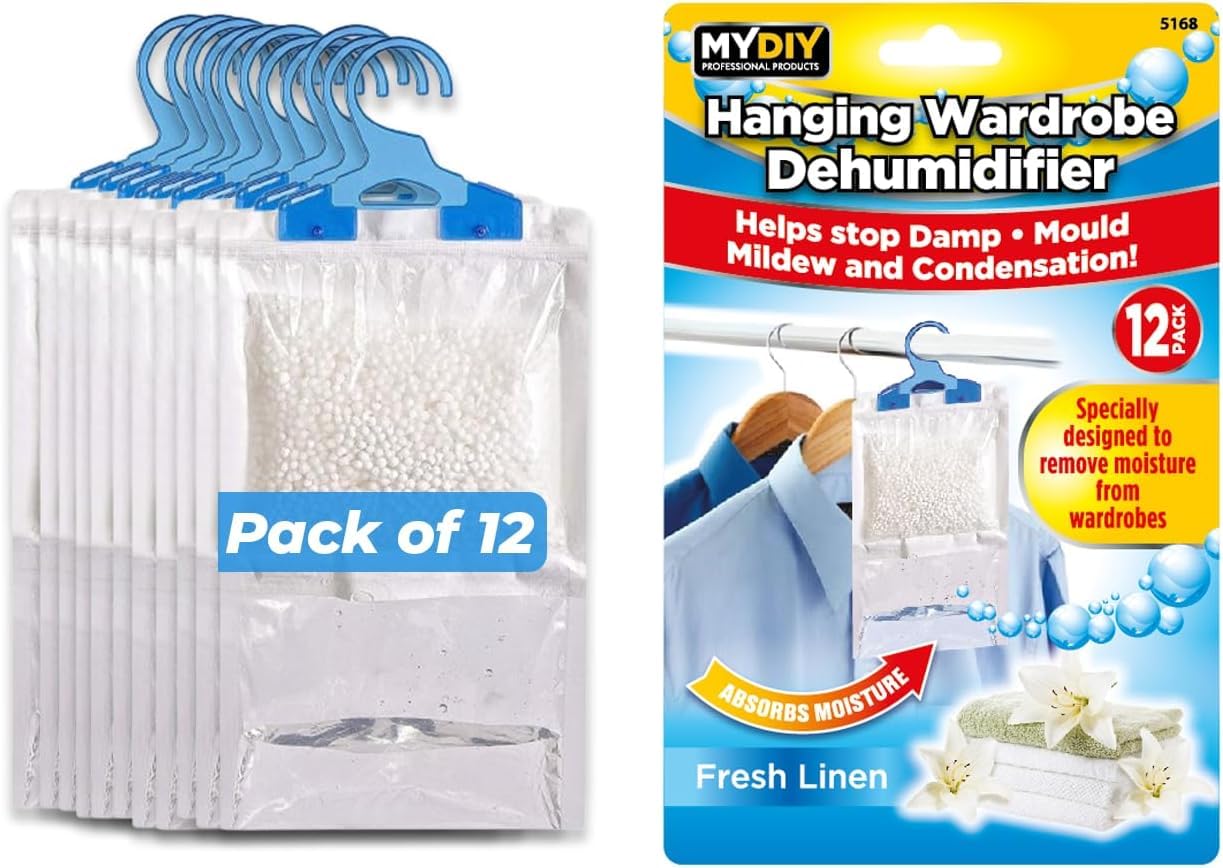 MY DIY 12x Wardrobe Dehumidifiers Interior Hanging Dehumidifier 500ML ...