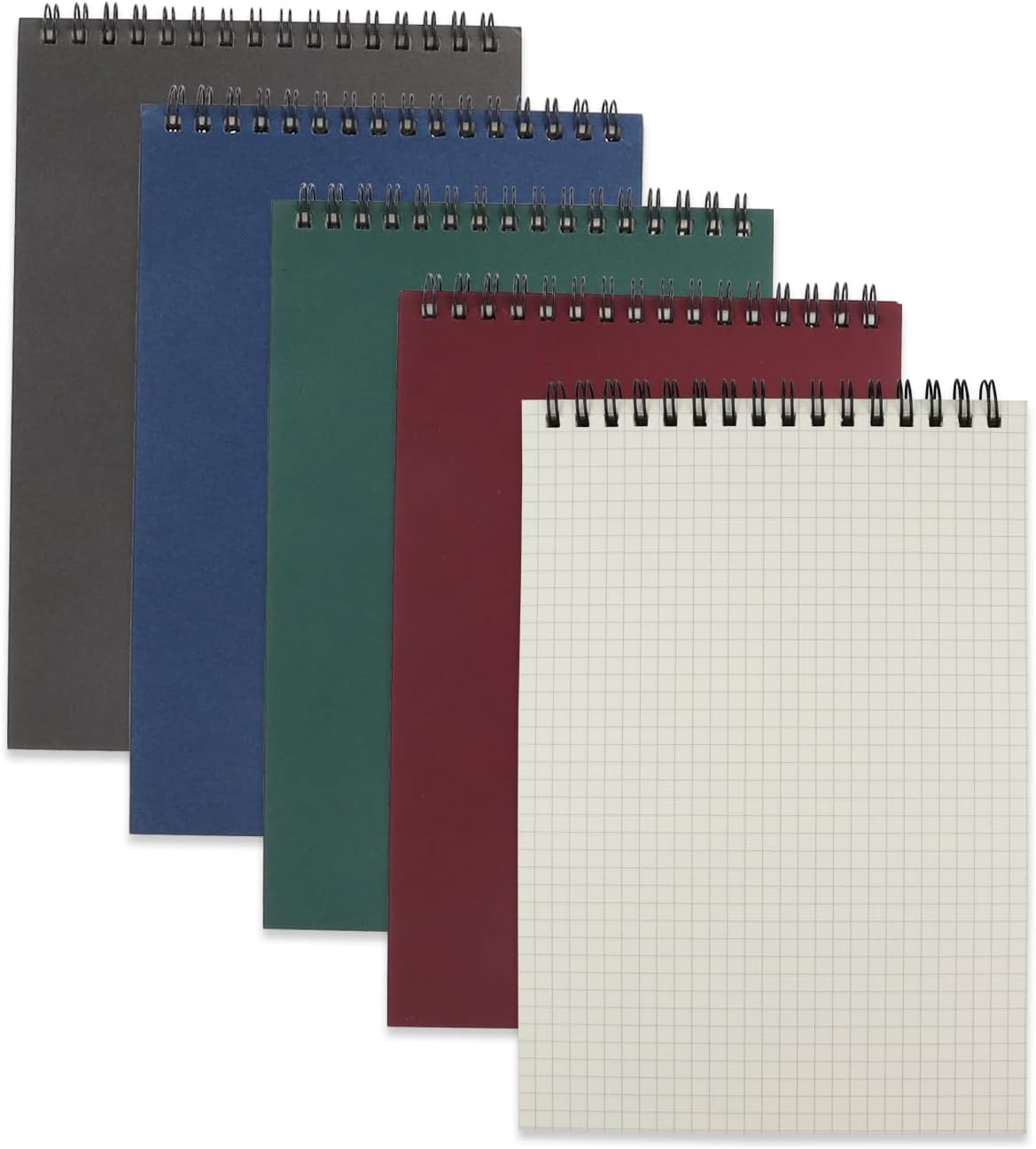 Amazon.com : Aacehlh 4 Pack Graph Paper Notebook, A5 Top Wirebound Grid ...