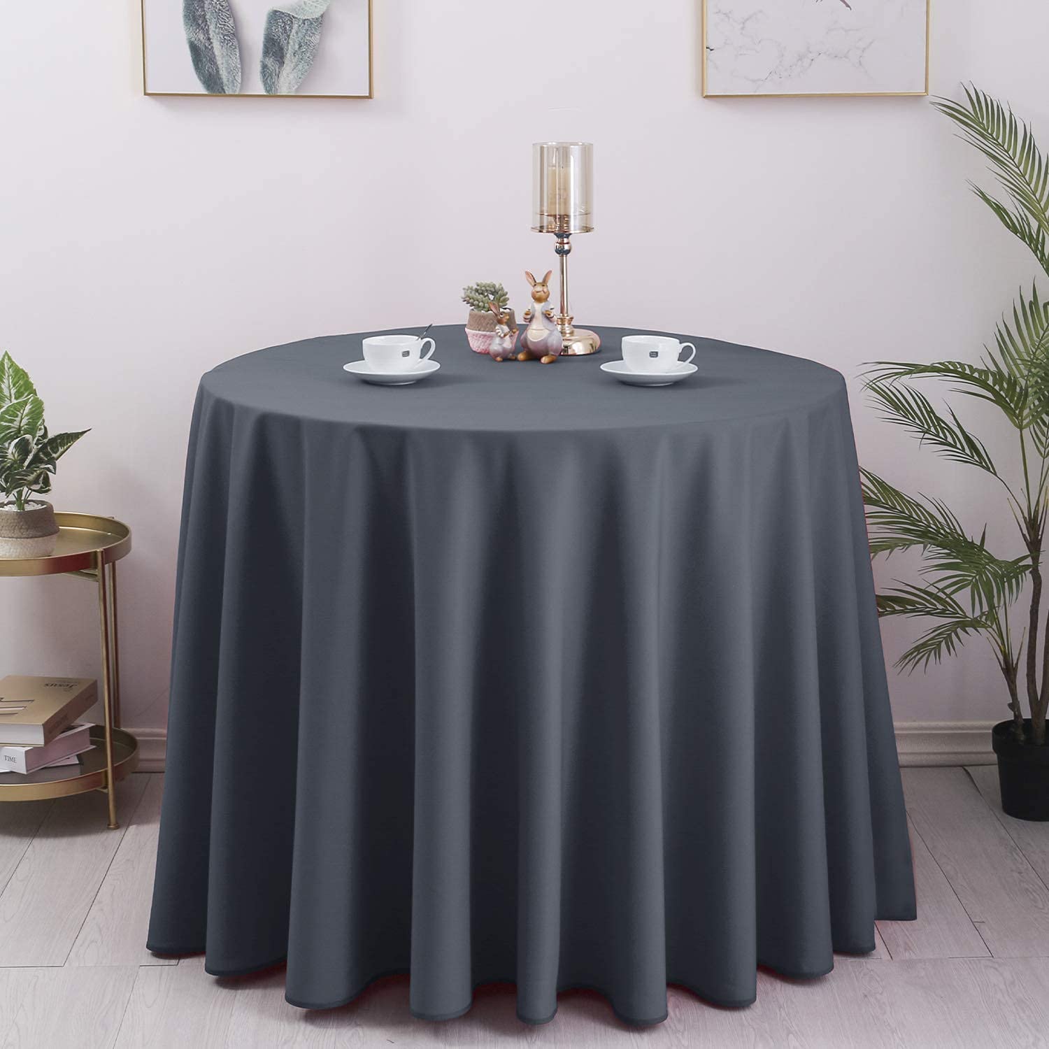 220GSM POLYESTER TABLE CLOTH, ; Inch, GREY ROUND TABLECLOTH C $8.37 ...