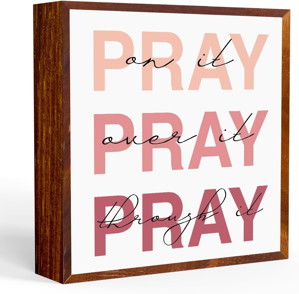 Amazon.com: Religious Desk Decor Christian Scripture Wooden Box Sign ...