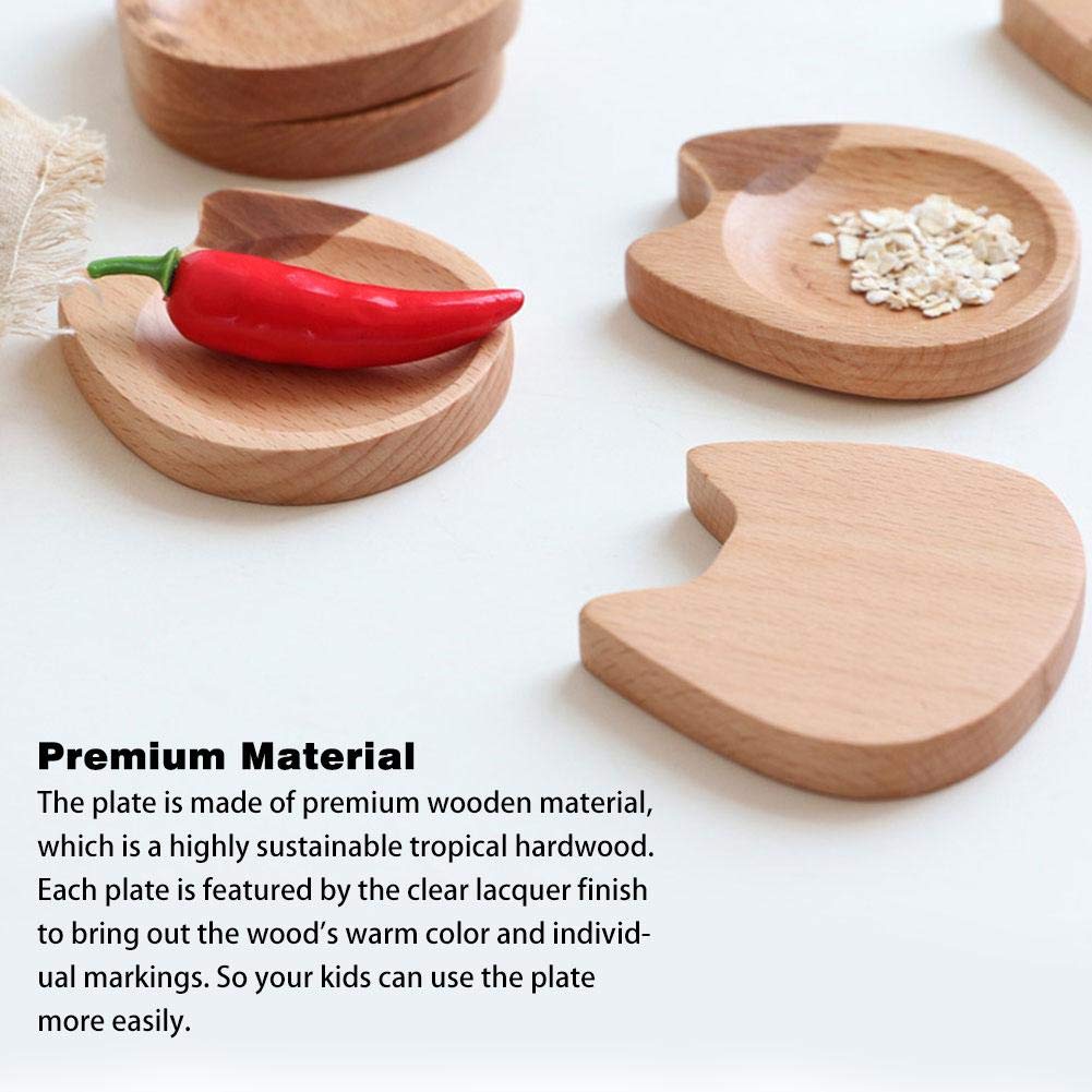 Snapklik.com : Wood Sauce Dishes Serving Tray Cute Cat Design Dipping ...