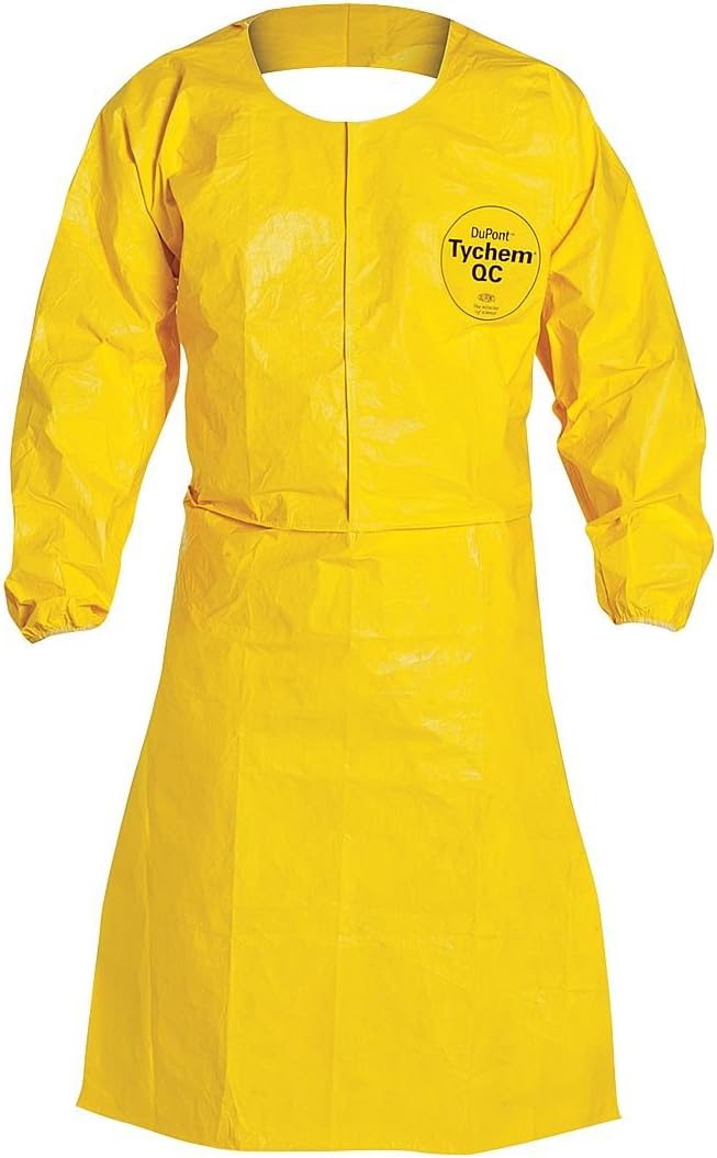 DuPont - QC275BYLSM002500 - Chemical Resistant Sleeve Apron, Yellow, 44 ...