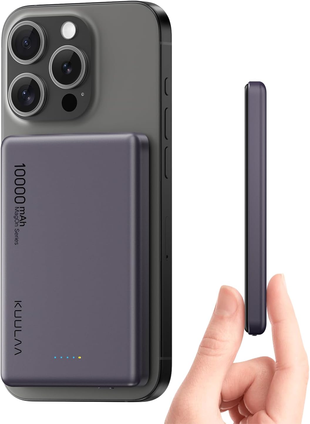 Amazon.com: Kuulaa 10000mAh Magsafe Battery Pack 0.47in Ultra Slim Magnetic Portable Charger ...