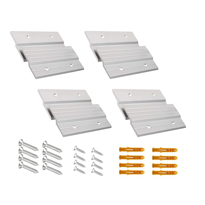 Buy French Cleat Picture Hanger, 4" Aluminum Z Clips, Interlocking Wall ...