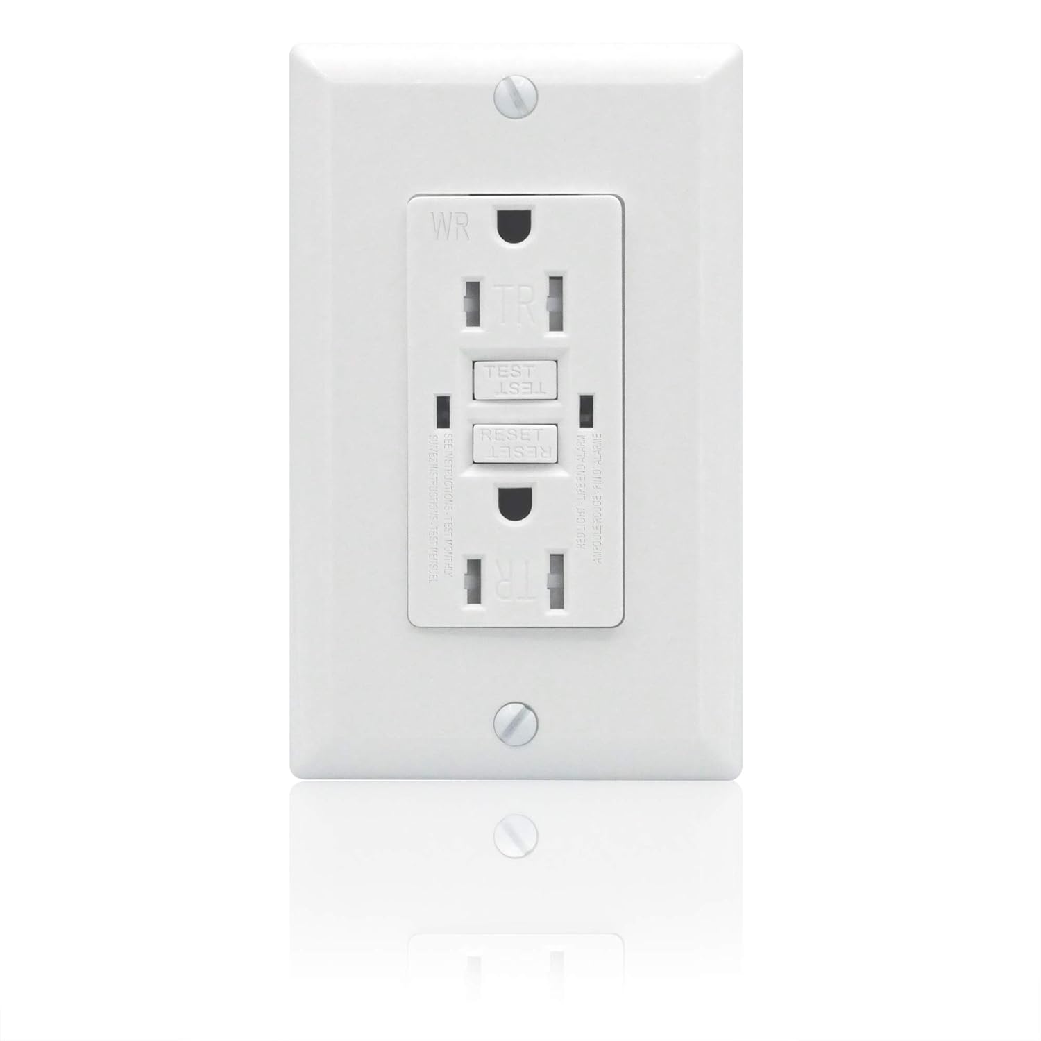 GFCI 15 Amp Self Test, Tamper TR and Weather WR Resistants Duplex ...