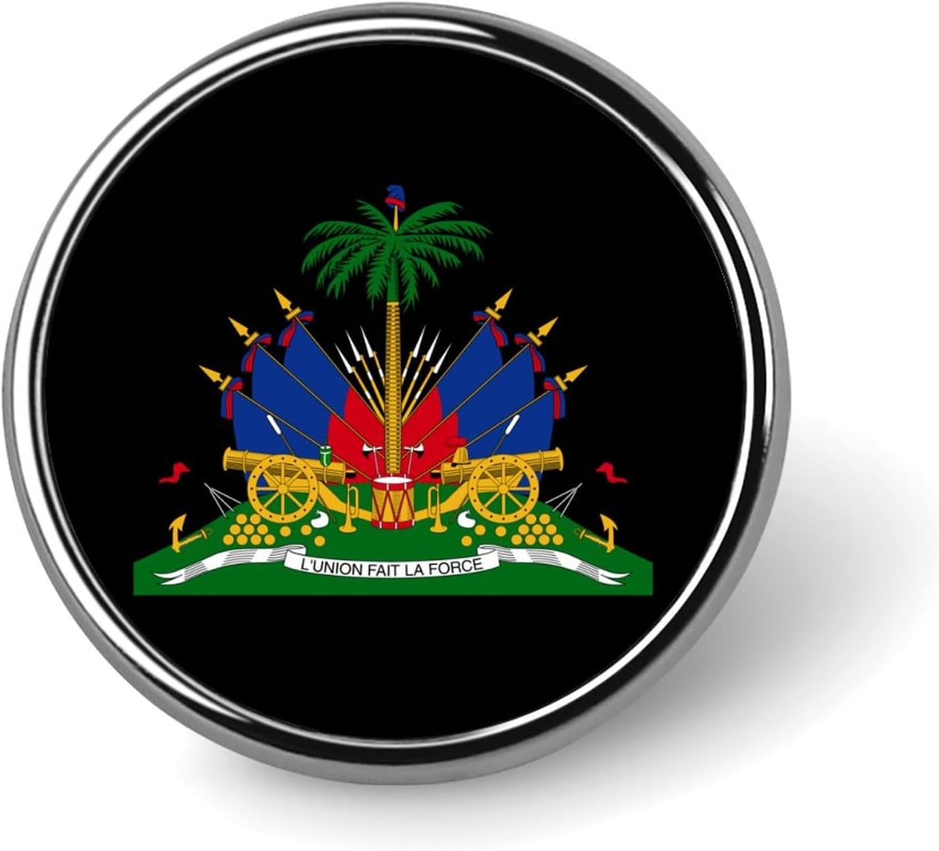 Amazon.com: Lapel Pin Coat of Arms of Haiti Haitian National Emblem ...