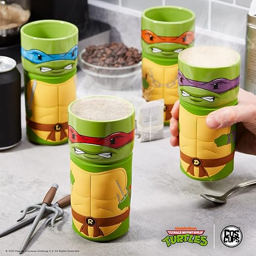 CosCups by Numskull TMNT Leonardo - Taza de cerámica con funda de goma ...