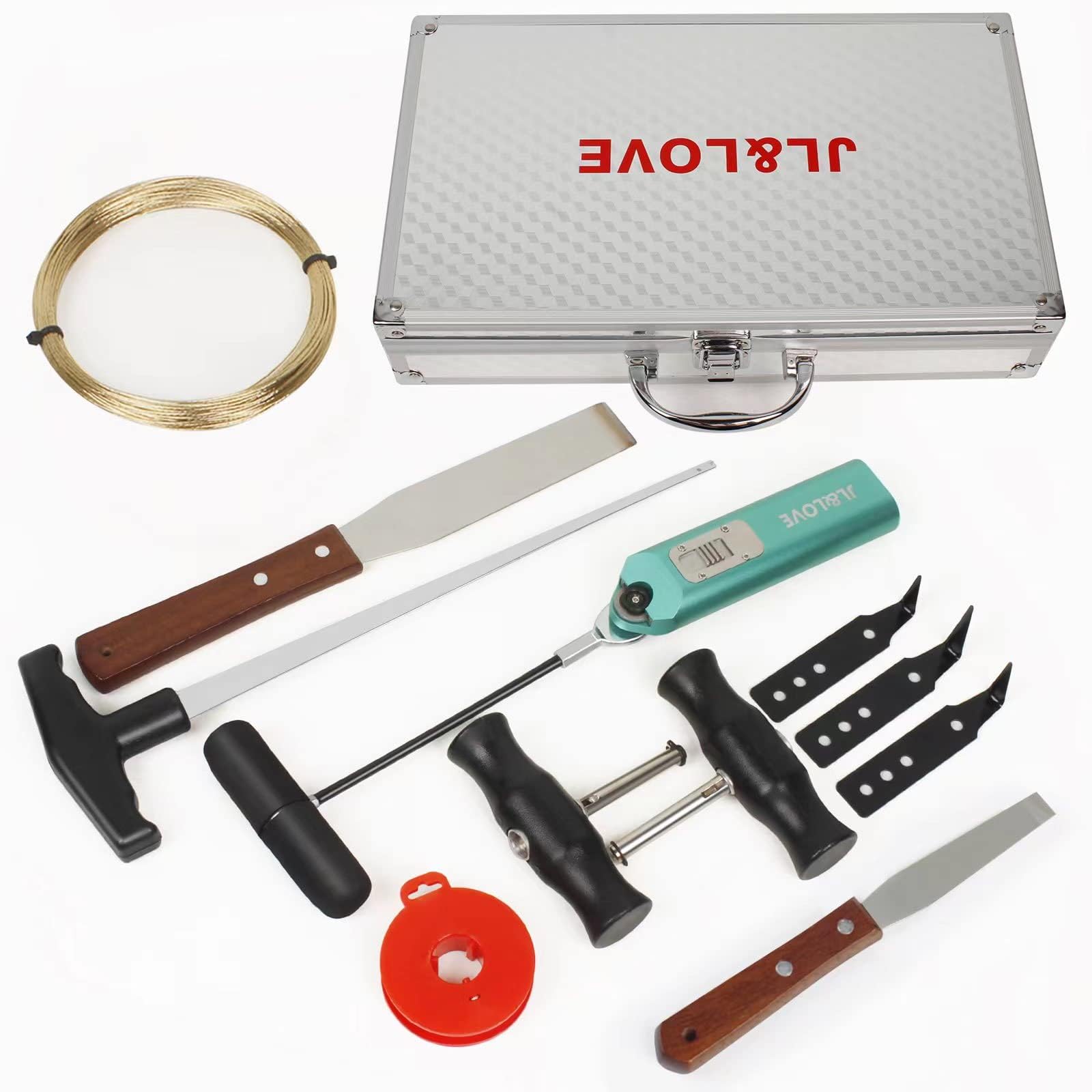 Amazon.com: HAMUULL Two Windshield Removal Tool Set with 2 Repair Knives in Premium Aluminum ...