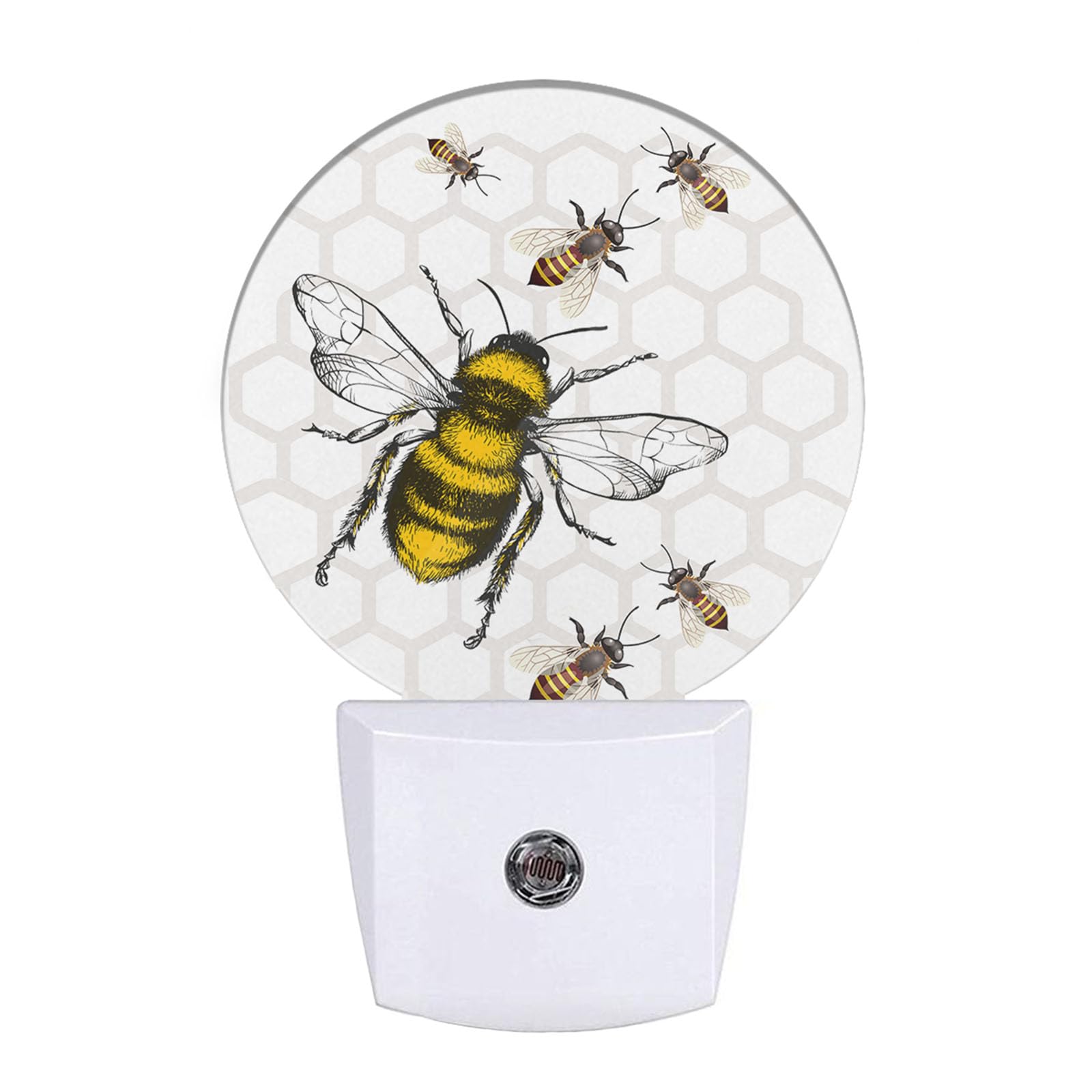 EKOBLA Vivid Bees Plug in Night Light Honeybee Animal Sweet Wild Wasp ...
