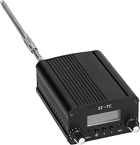 Walfront Transmisor de Transmisión Audio + Micrófono Entrada de Fuente ...