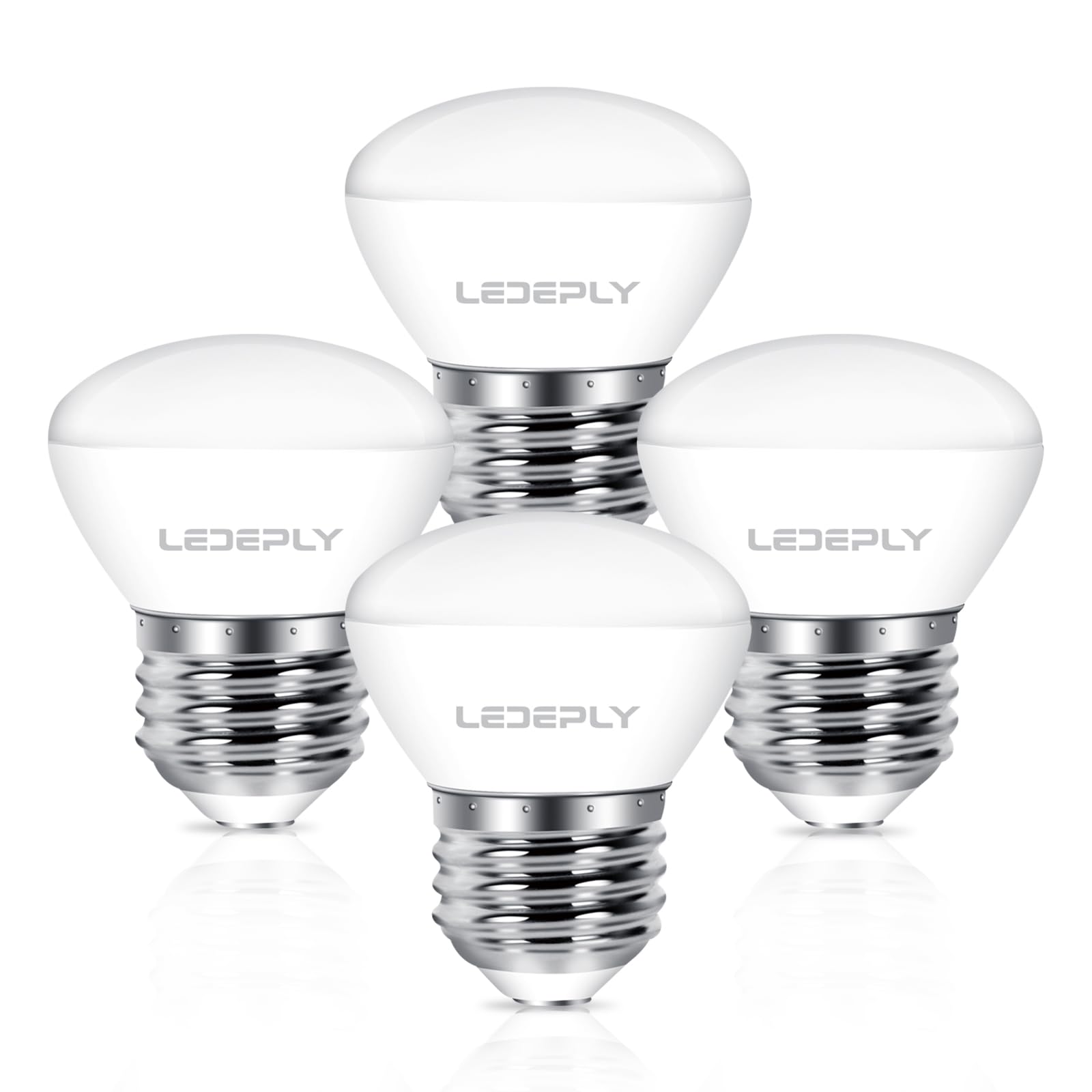 LEDEPLY R14 LED Bulb, 4W=40W, Dimmable, Medium E26 Base, Mini LED ...