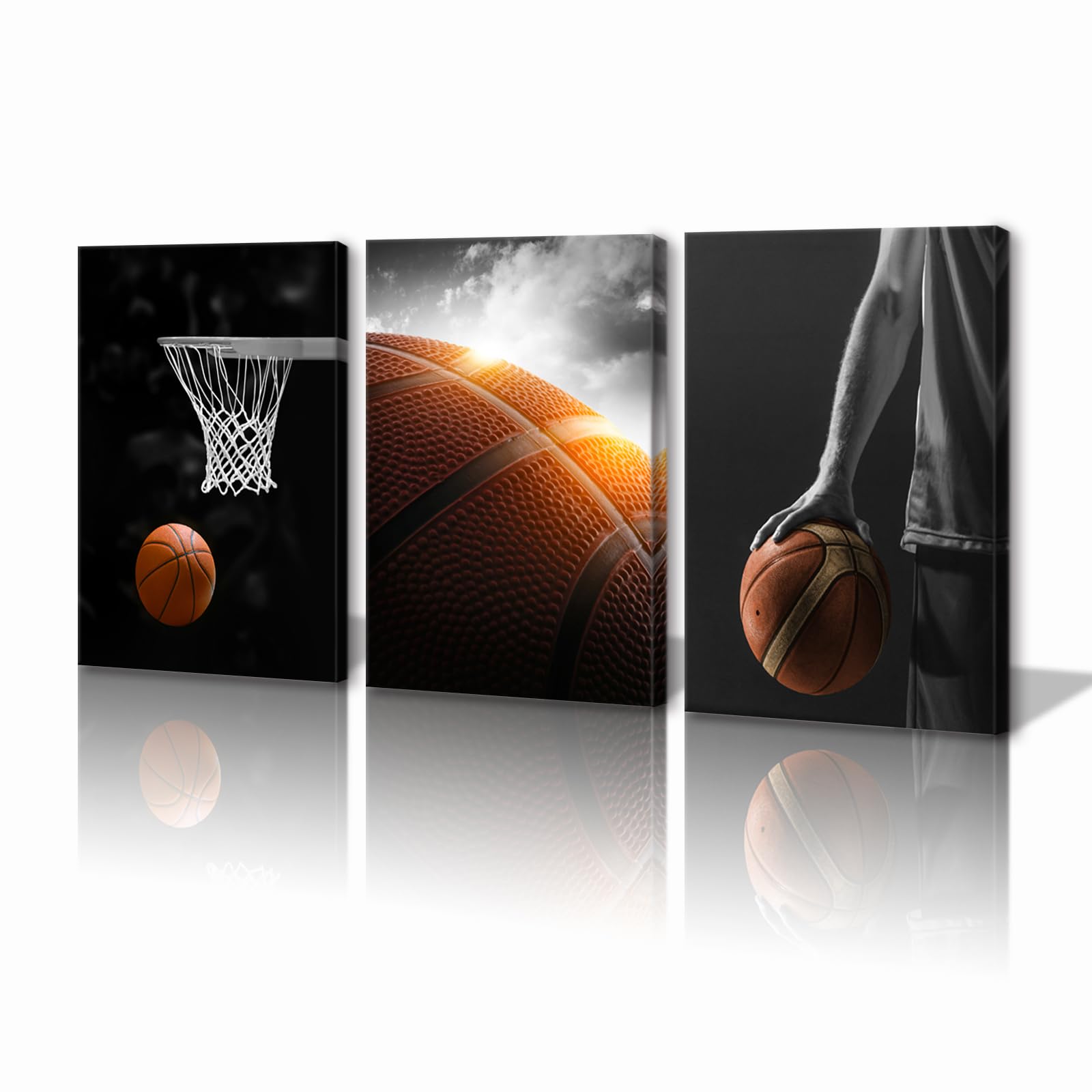 Amazon.com: KAWAHONE Basketball Canvas Wall Art-Basketball Wall Decor ...