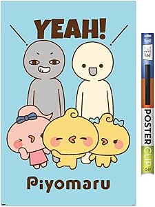 Amazon.com: Trends International Piyomaru - Yeah! Wall Poster, 34L x 22.4W, Poster & Clip Bundle ...