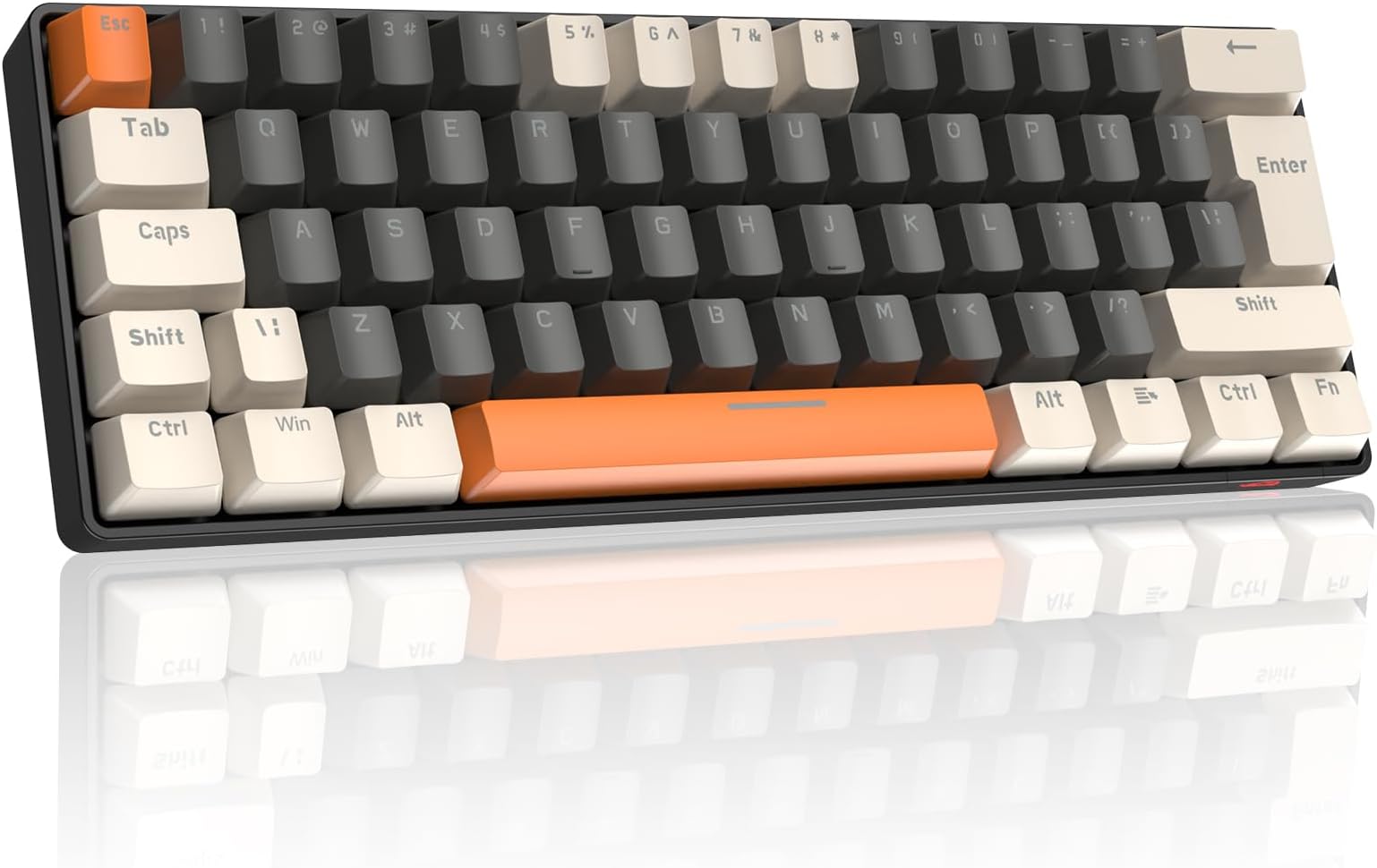 UK Layout 60% Percent Gaming Mechanical Keyboard, 62-Key Ultra-Compact ...