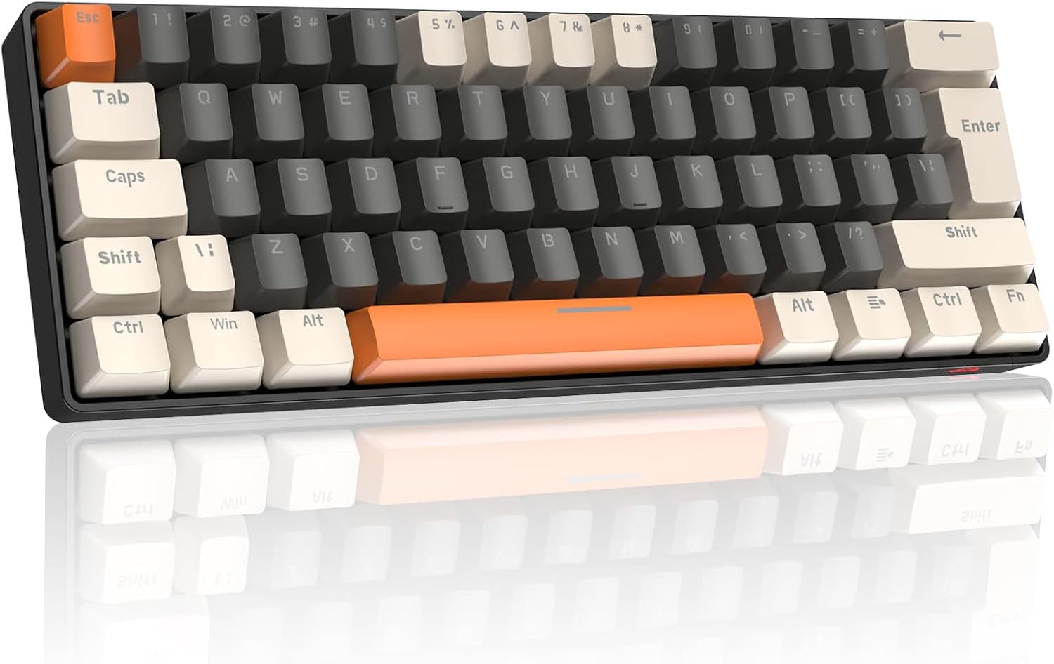 UK Layout 60% Percent Gaming Mechanical Keyboard, 62-Key Ultra-Compact ...