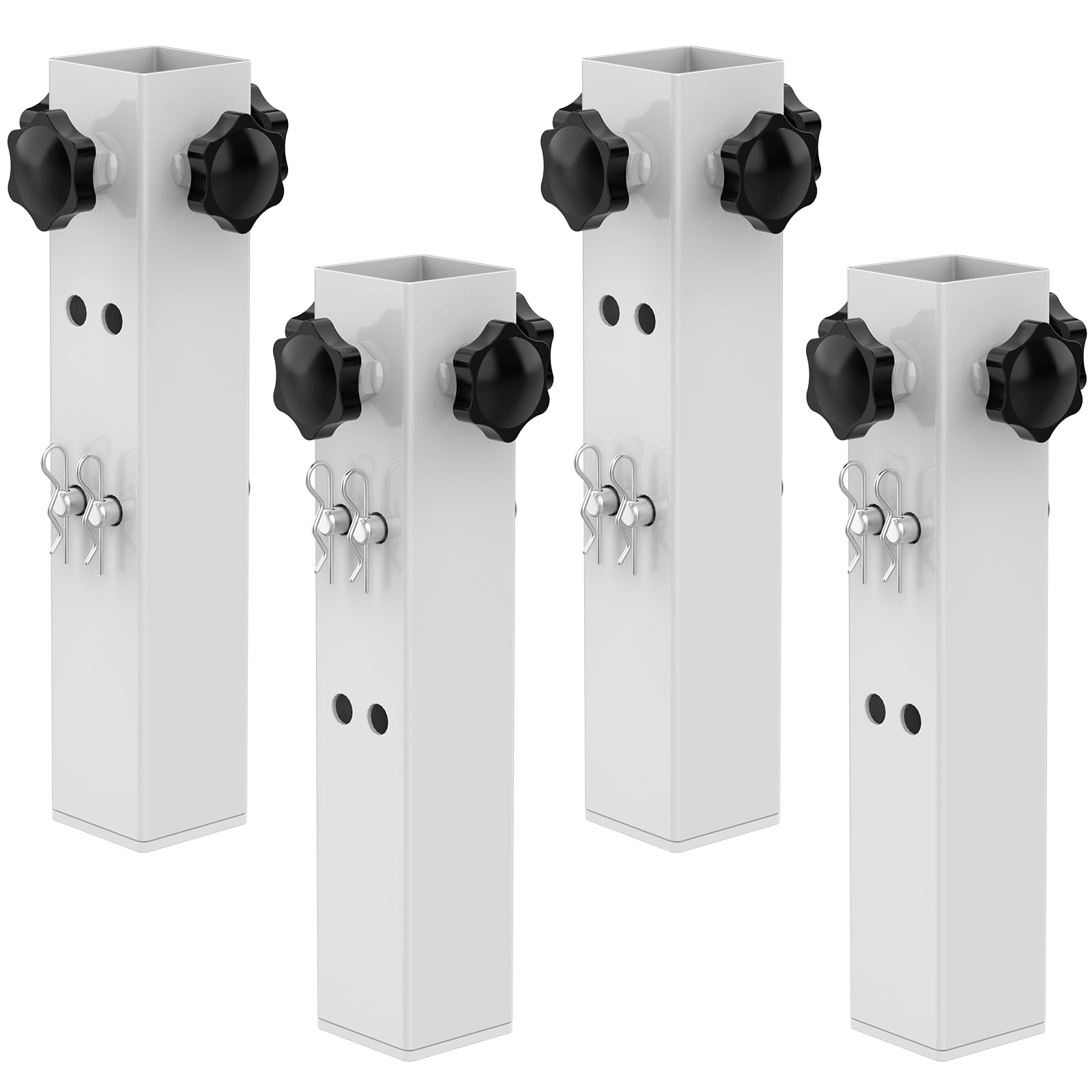 Snapklik.com : Appacare 4 Pcs White Table Leg Extenders - Adjustable ...