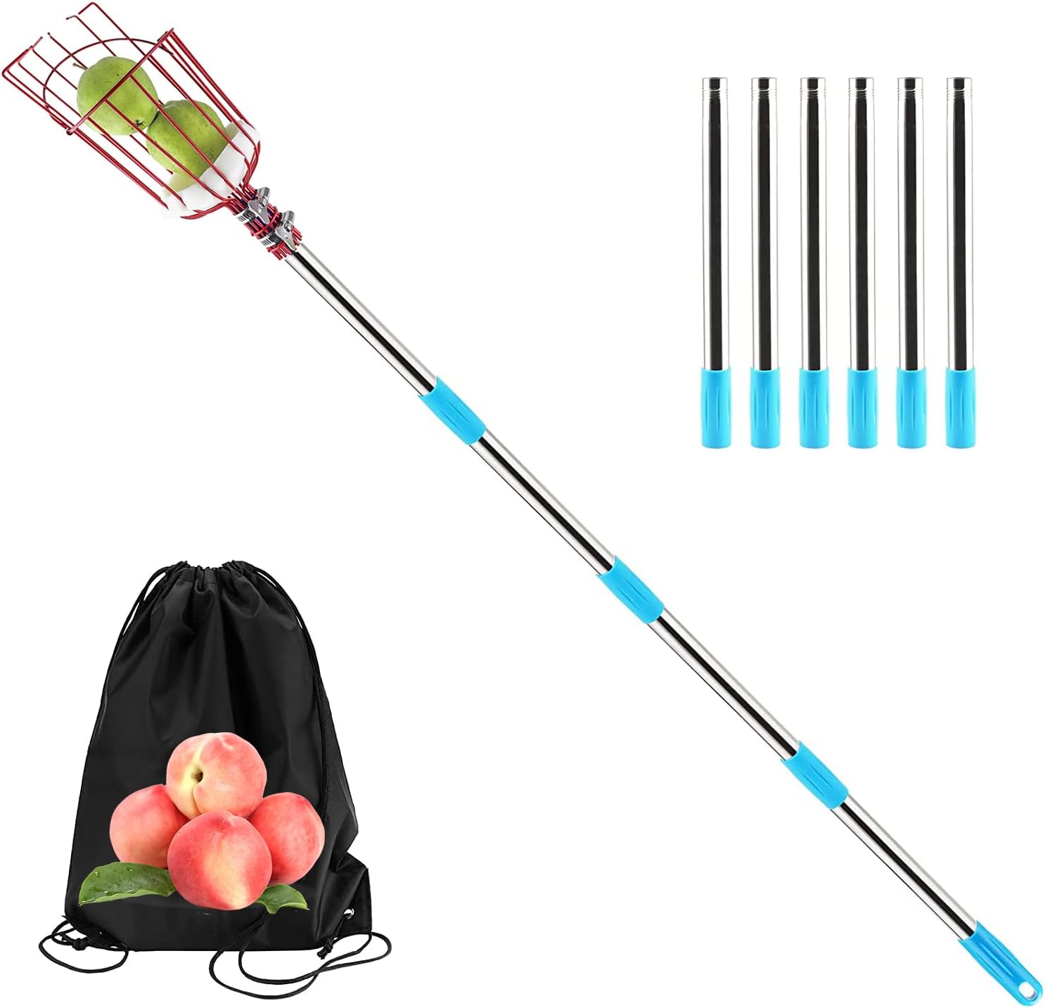 OBALY Fruit Picker Fruit Picker Tool Orchard Picking Basket Apple ...