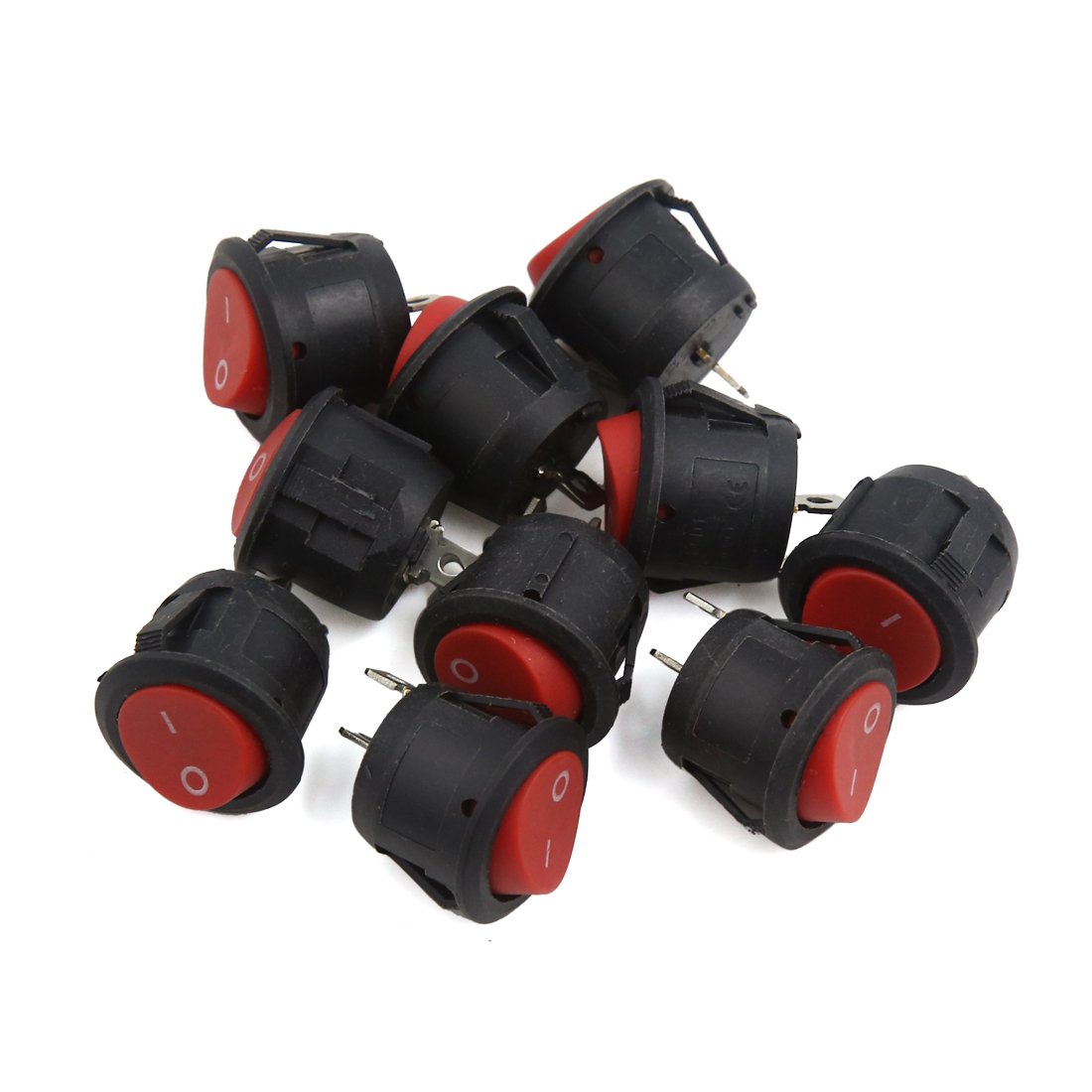 Generic SUV Car Plastic Round 2-Pin ON-Off SPST Rocker Boat Snap ...