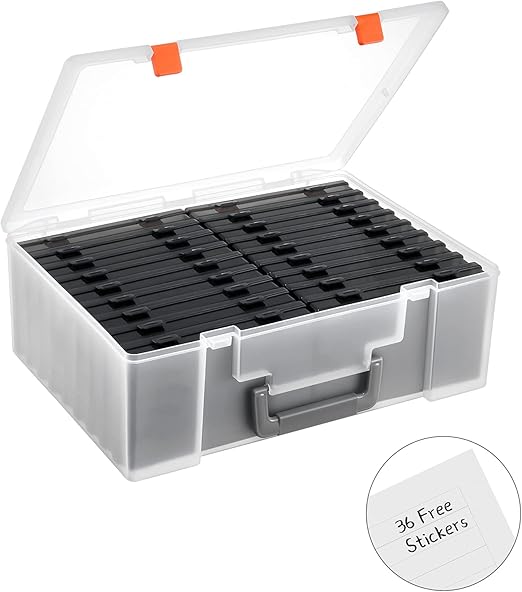FGcase Large Storage Boxes 4" x 6" - 18 Inner Cases, Photo Organizer ...